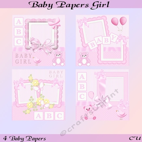 Baby Papers Girl - CUP986395_2232 | Craftsuprint