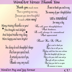WordArt Verses Thank You - Photo by Cute N Creative Design Studio