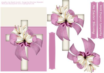 Sympathy or Easter Cross with Flowers and Ribbon - CUP299451_1620 ...