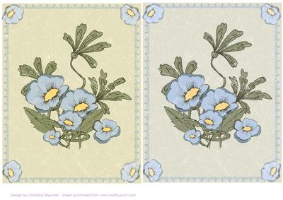 Floral Vintage Backing Sheets 3 - CUP370076_1620 | Craftsuprint
