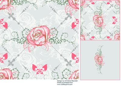 Pink Rose Backing Sheet - CUP462974_1620 | Craftsuprint
