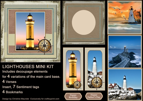 Lighthouses Mini Kit - CUP759921_1620 | Craftsuprint