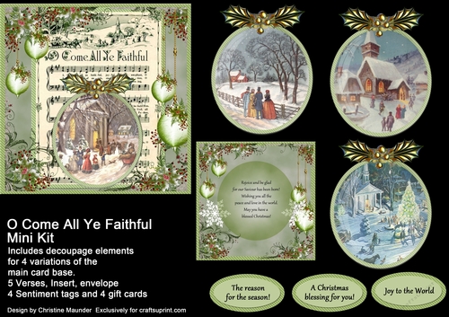 O Come All Ye Faithfull Mini Kit - CUP799519_1620 | Craftsuprint