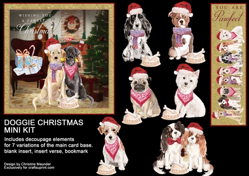 Doggie Christmas Mini Kit - CUP892454_1620 | Craftsuprint
