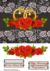 Red Roses, Rings and Lace - Photo by Yvonne Middleton