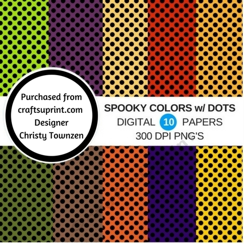 Spooky Halloween Colors with Polka Dots Paper Set - CUP797016_82184 ...