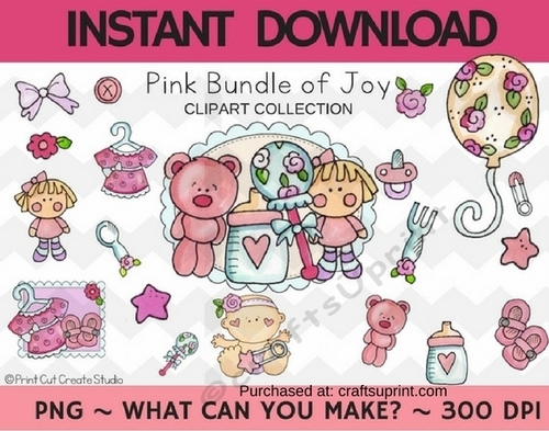 Pink Bundle of Joy Clipart Collection ~ Commercial Use* - CUP797910 ...