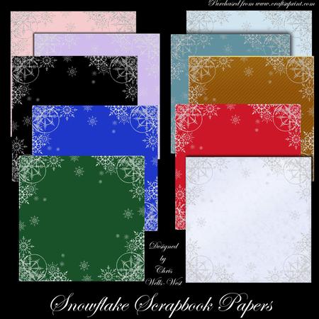 Snowflake Scrapbooking Papers - CUP357485_65 | Craftsuprint