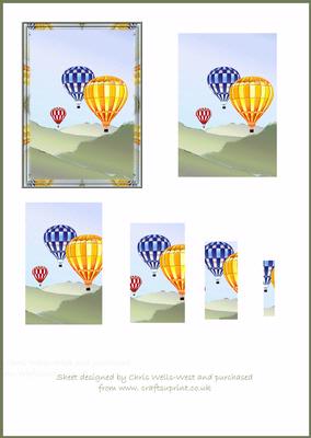Hot Air Balloon Pyramid Sheet - CUP37995_65 | Craftsuprint