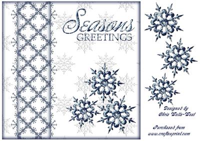 Snowflake Greetings 8 x 8 Quick Card - CUP649847_65 | Craftsuprint