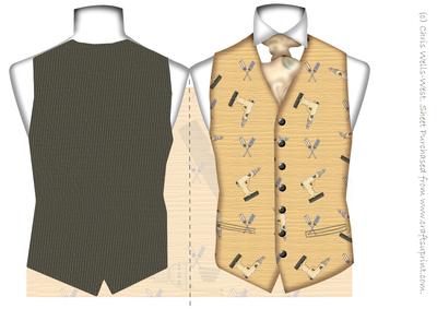 DIY Waistcoat Shaped Card - CUP76716_65 | Craftsuprint