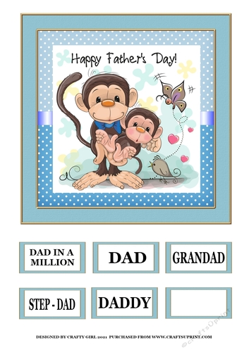 LITTLE MONKEY - FATHERS DAY - CUP1128129_22431 | Craftsuprint