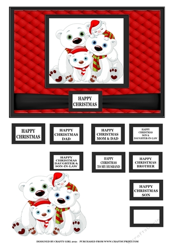 POLAR BEAR CHRISTMAS - CUP1129987_22431 | Craftsuprint