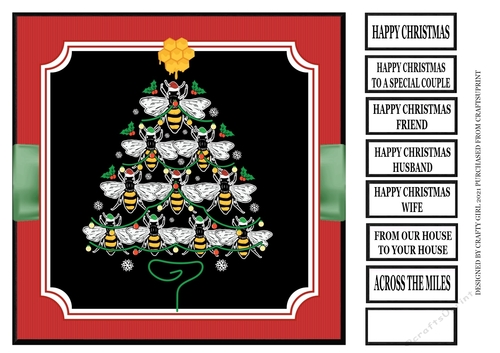 BEE CHRISTMAS TREE - CUP1216768_22431 | Craftsuprint