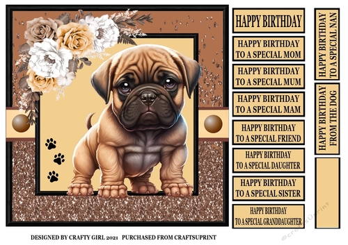 BULLMASTIFF BIRTHDAY - CUP1221445_22431 | Craftsuprint