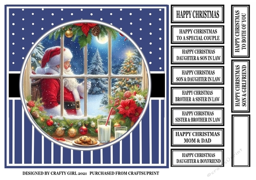 SANTA WINDOW SCENE - CUP1344584_22431 | Craftsuprint