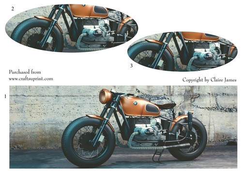 One Sheet Wonders - Motorbike - Easy Cut - 3D Pyramid - CUP1171991_2236 ...