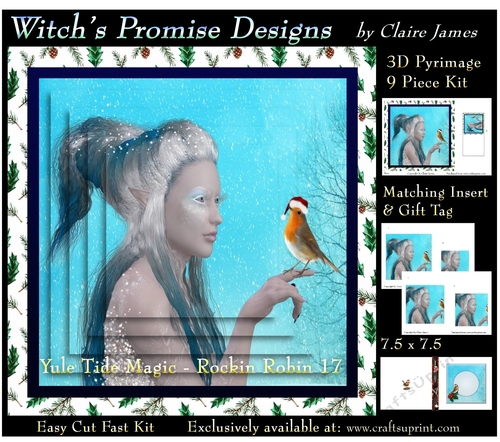 Yule Tide Magic - Rockin Robin 17 - 3D Pyramid kit + Insert & Gift Tag ...