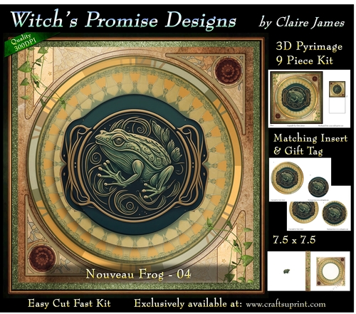 Nouveau Frog 4 - 3D Pyramid kit + Insert & Gift Tag - CUP1218037_2236 ...