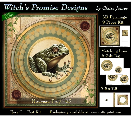 Nouveau Frog 5 - 3D Pyramid kit + Insert & Gift Tag - CUP1218039_2236 ...