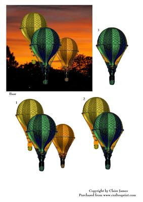Evening Hot Air Balloon Flight + Decoupage - CUP623190_2236 | Craftsuprint