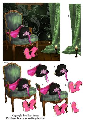 Pinky Boots! for the Love of Shoes 3D Decoupage - CUP642654_2236 ...