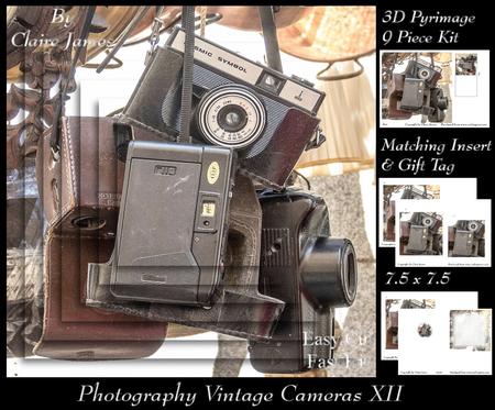 Vintage Photography Cameras + Insert & Gift Tag Pyrimage Kit ...
