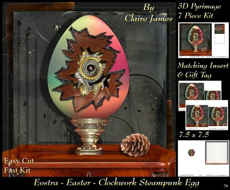 Spring Time - Eostra Easter - Clockwork Steampunk Egg +tag+ - CUP673363 ...