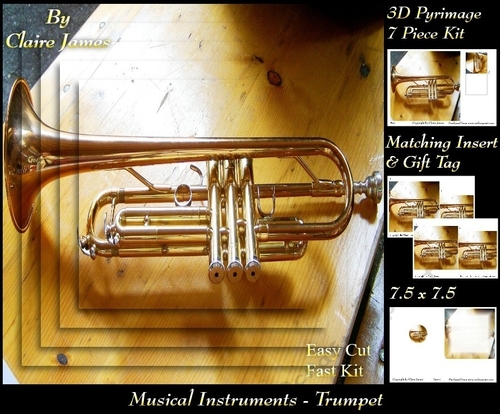 Musical Instruments - Trumpet - Pyrimage/Pyramid + Insert & Tag ...