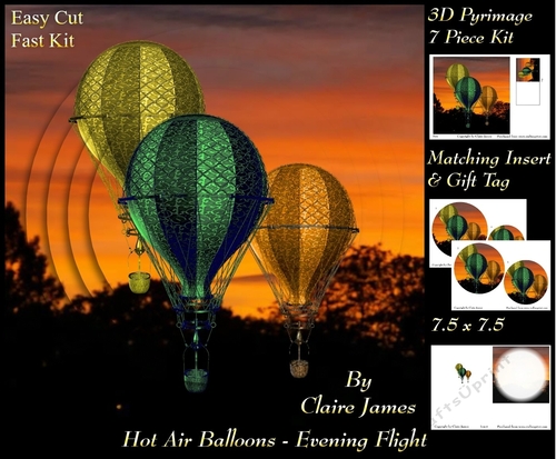 Hot Air Balloons - Balloon Evening Flight - Pyrimage/Pyramid + Insert ...
