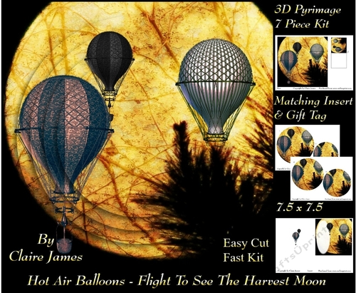 Hot Air Balloons - Flight To See The Harvest Moon - Pyrimage/Pyramid ...