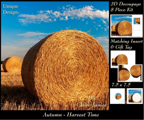 Autumn - Fall - Havest Time 1 - 3D Decoupage + Insert & Tag - CUP819072 ...