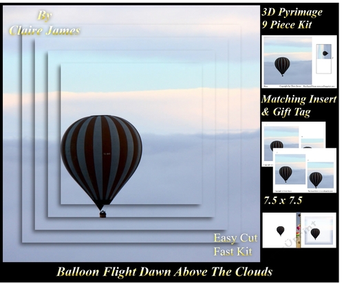 Hot Air Balloons - Balloon Flight dawn above clouds - Pyrimage/Pyramid ...