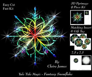 Yule Tide Magic - Fantasy Snowflake + Insert & Tag - Photo by Cornelia ...