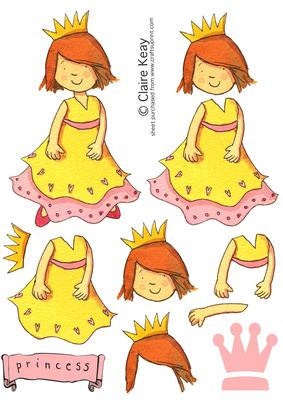 Princess Step by Step Decoupage Sheet - CUP173149_948 | Craftsuprint