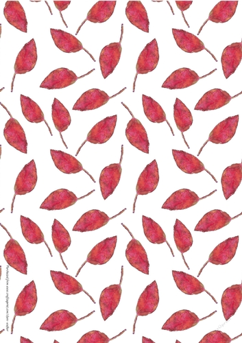 AUTUMN WATERCOLOUR LEAVES : A4 Multi-Directional Background/Backing ...