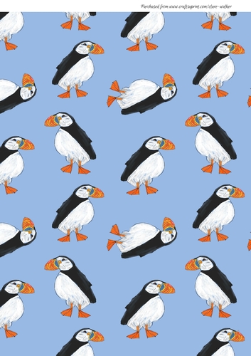 PUFFIN PATTERN BACKGROUND: A4 Puffin Multi-Directional Background ...