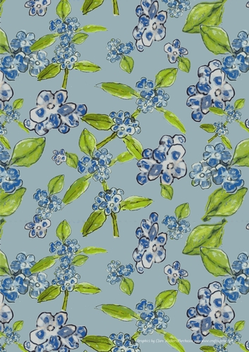FORGET-ME-NOT BACKGROUND: A4 Multi-Directional Floral Patterned Backing ...