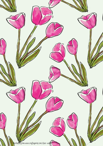 BRIGHT PINK TULIP BACKGROUND: A4 Patterned Backing Paper - CUP1168437 ...