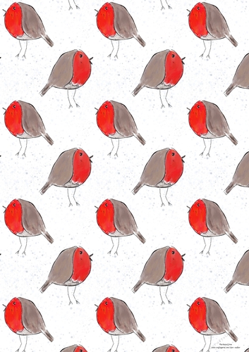 ROUND ROBINS BACKGROUND: A4 Christmas Robin Backing Paper - CUP1227148 ...