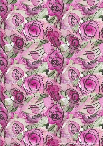 RAMBLING ROSE BACKGROUND: A4 Multi-Directional Floral Patterned Backing ...