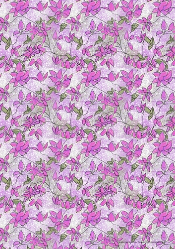 BOUGAINVILLEA BACKGROUND: A4 Multi-Directional Pink Floral Patterned ...