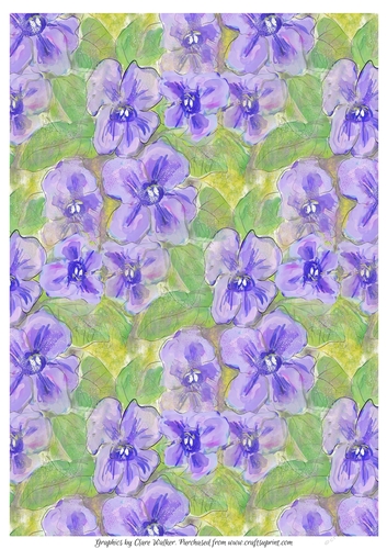 VIOLETS: Background/Backing Paper A4 with Commercial Use - CUP879270 ...