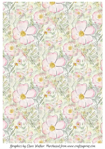 WILD ROSES: A4 Background/Backing Paper With Commercial Use - CUP885714 ...
