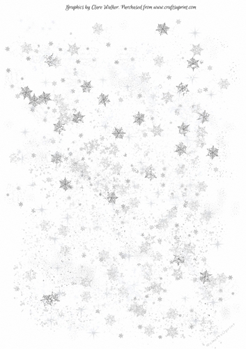 CHRISTMAS SNOWFLAKES: Versatile A4 Ink-Saving Background/Backing Paper ...