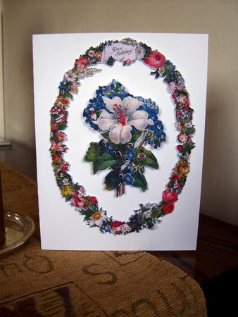 Victorian Flowers Card - CUP700602_198 | Craftsuprint