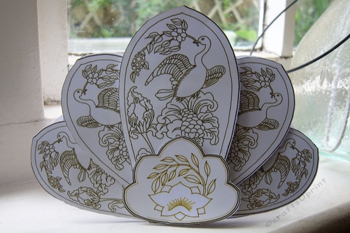 SCANNCUT OPTIMISED Line Art Fan Card - CUP703569_198 | Craftsuprint