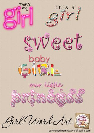 Girl Word Art - CUP120127_681 | Craftsuprint