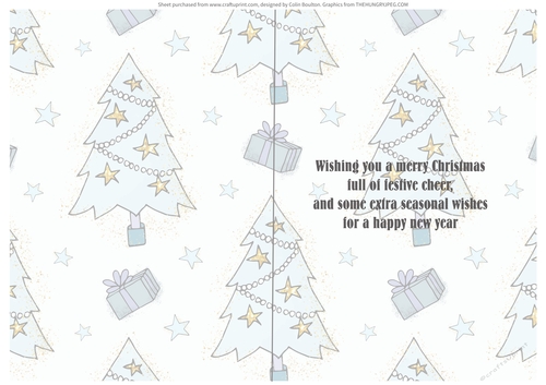 Christmas card insert A5 - CUP935588_84390 | Craftsuprint