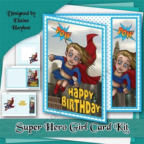 Super Hero Girl Birthday Card Kit - CUP727904_72307 | Craftsuprint